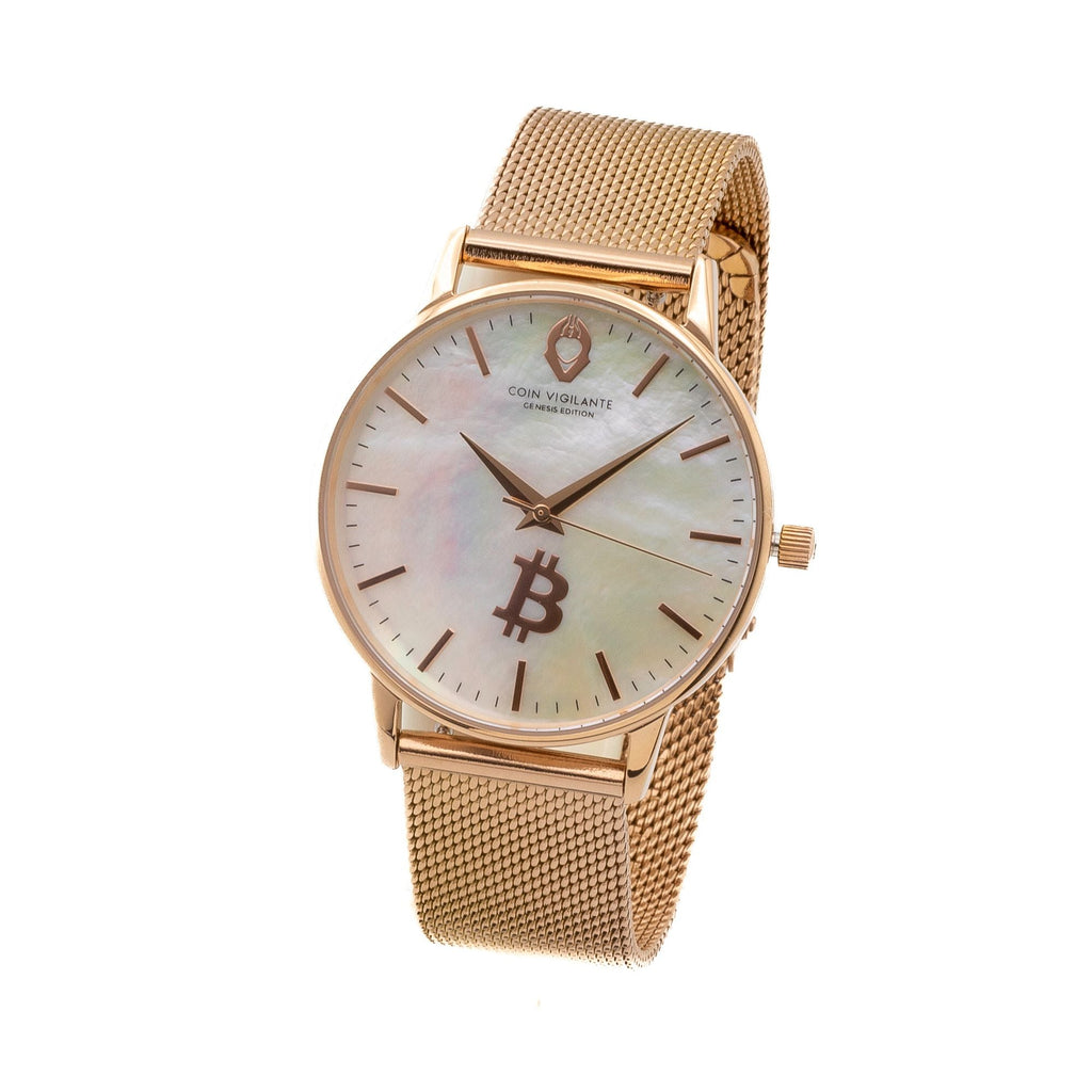 Rose Gold Women's Bitcoin Watch - The Perfect Watch for Everyday Wear